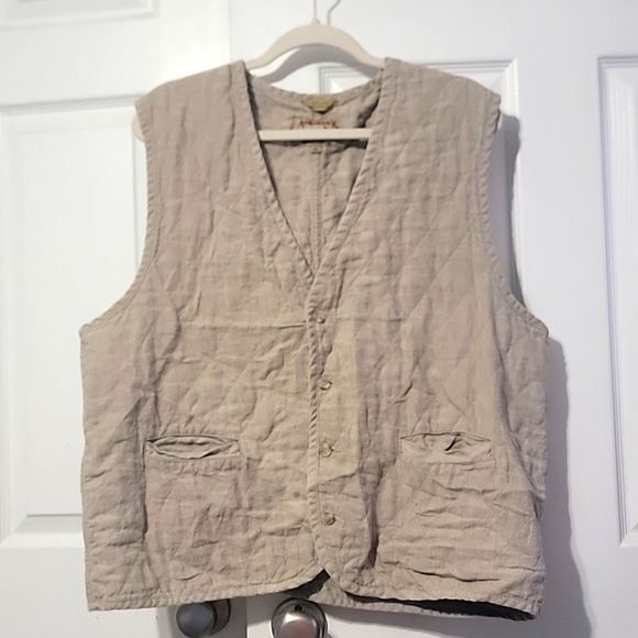 Adirondack | Jackets & Coats | Adirondack Xl Quilted Linen Vest | Poshmark
